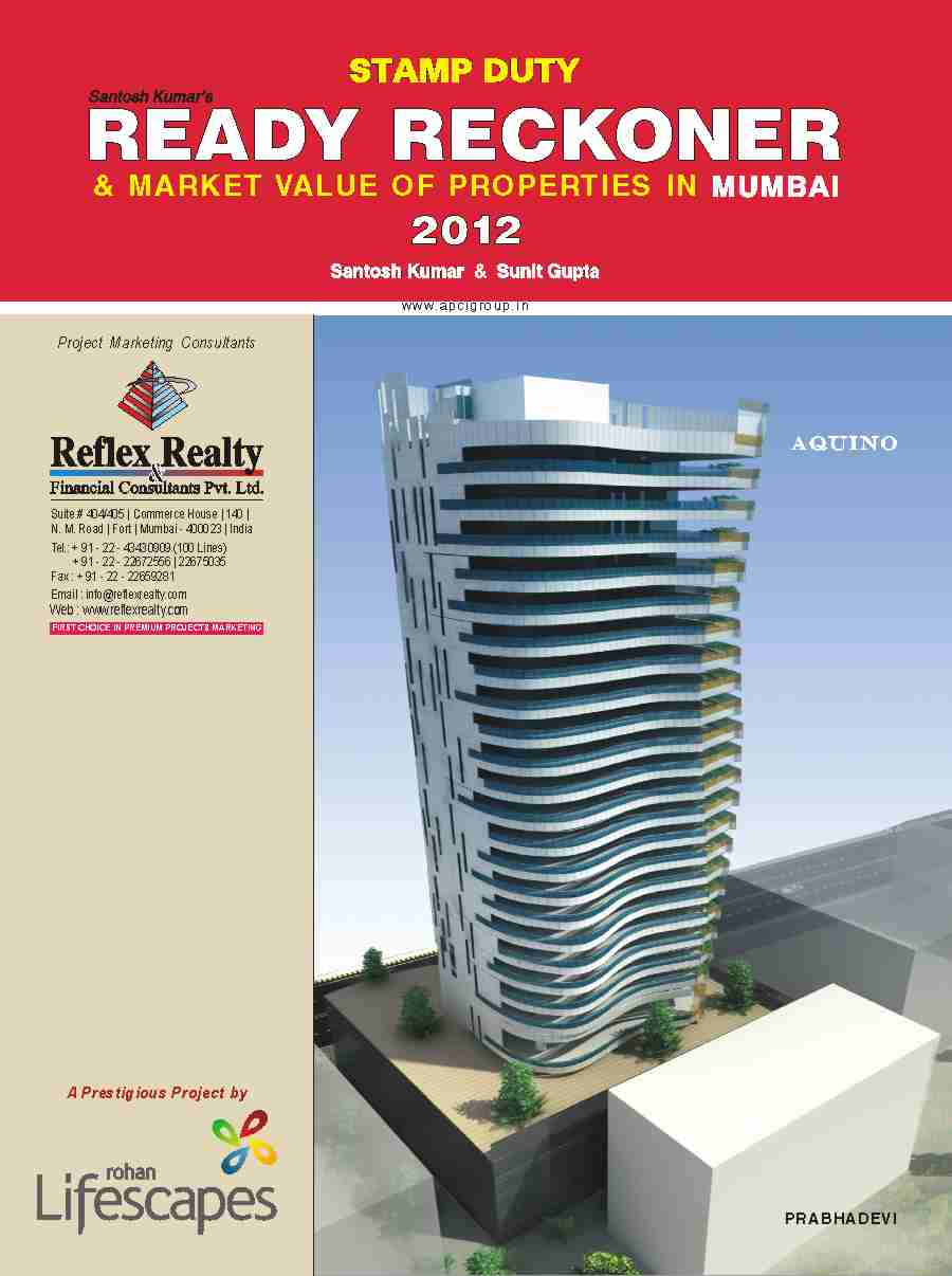 Stamp Duty Ready Reckoner-Mumbai 2012
